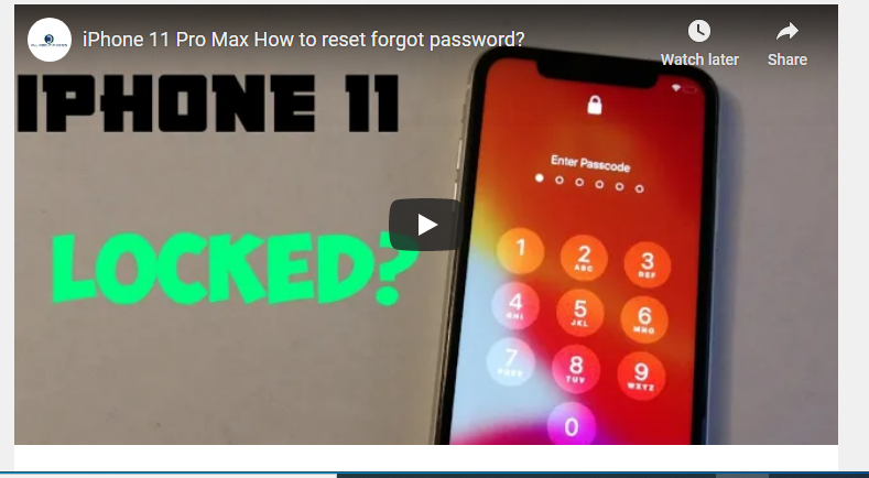 How To Reset Forgot Password Iphone 11 Pro Max