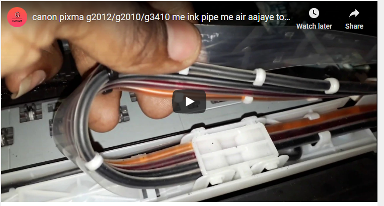 How To Remove Air From Canon Pixma G2012/g2010/g3410 Me Ink Pipe